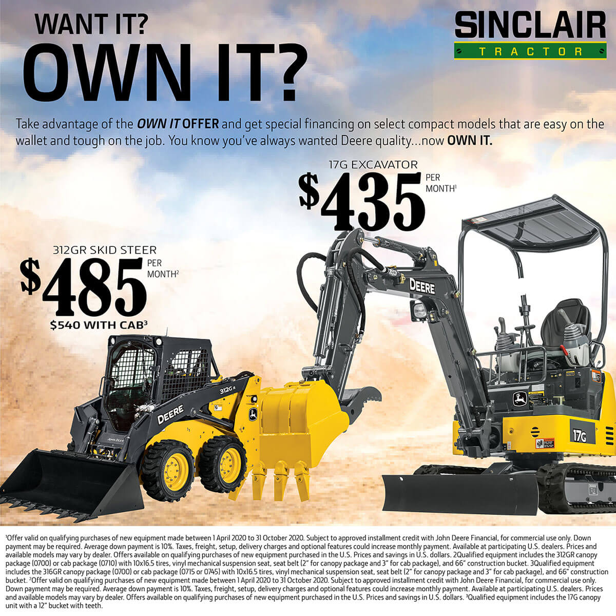 John Deere Equipment Promos | Davenport, IA | Sinclair Tractors